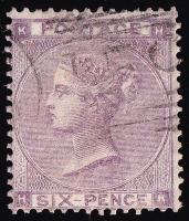 SG84 6d Lilac - Fine Used (Cat. £80) - (Spec: J71, ii) (Scott: 39)
