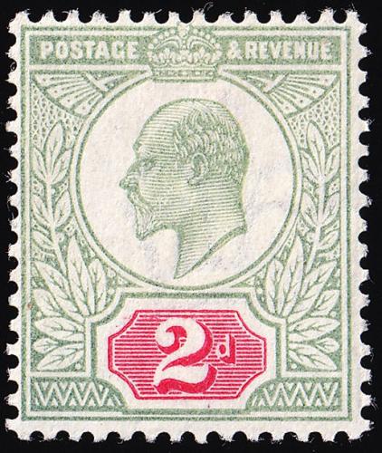 SG225 2d Yellowish Green & Carmine-Red - Unmounted Mint (Cat. £150 ...