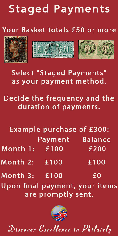 Staged Payments | GB Stamps | Albany Stamps