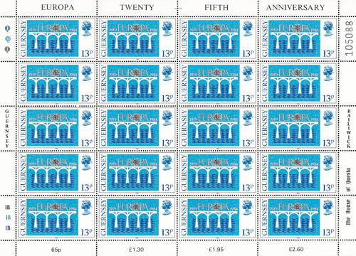 1984 13p Europa Stamp Sheet