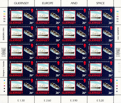 1991 26p Europa Space Stamp Sheet