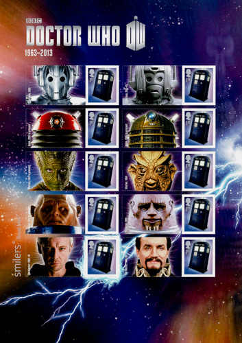 2013 Dr Who Half Sheet with Labels (Half may vary from shown)