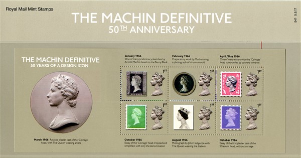 2017 Machin Anniversary Pack containing 2x Miniature Sheets