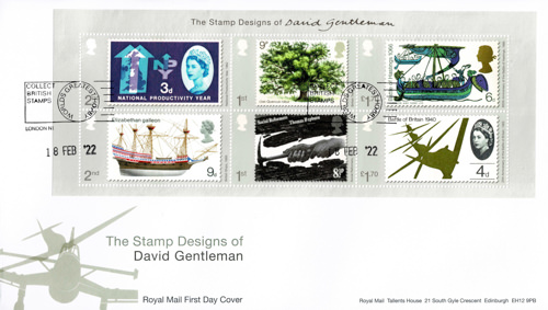 2022 The Stamp Art of David Gentleman no Barcode MS (Unaddressed)