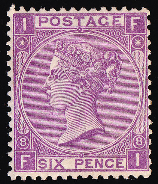 SG108 6d Dull Violet without Hyphen (Plate 8) - Unused, Hinged & No Gum ...