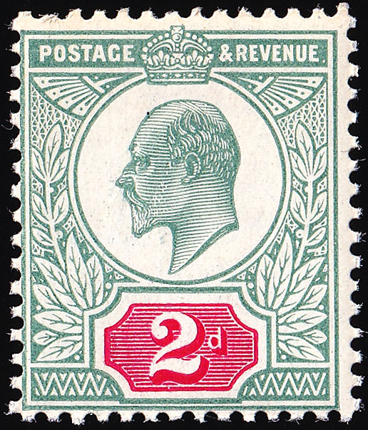 SG227 2d Pale Grey-Green & Carmine-Red (Chalk Paper) - Unmounted Mint ...