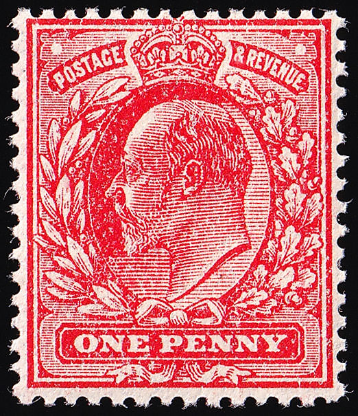 SG272A 1d Rose-Red, No Watermark (Brick Red) - Unmounted Mint (Cat. £75 ...